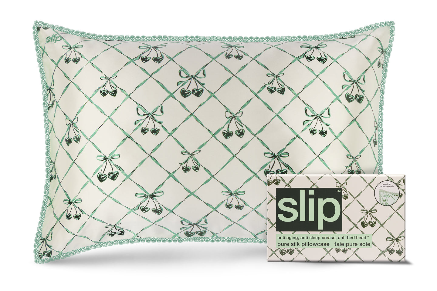 SLIP PURE SILK PILLOWCASE - WINTERGREEN - QUEEN - ZIPPERED – Slip EU